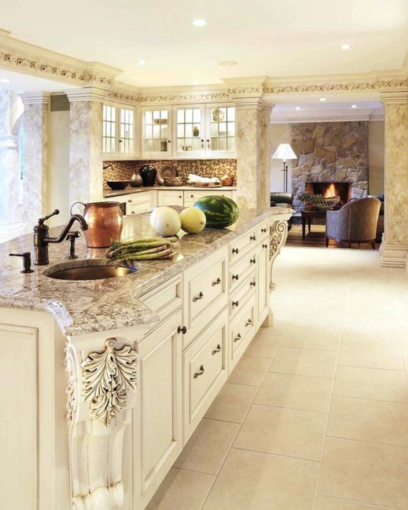 32 Antique White Kitchen Cabinets for a Classic Kitchen