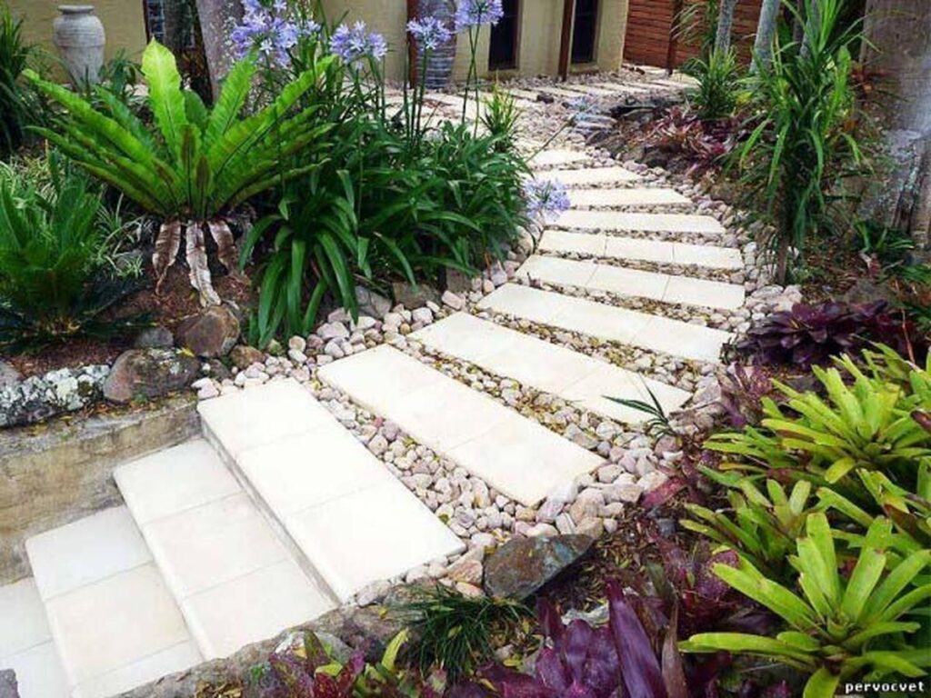 26 Impressive Paver Walkways for Garden Charm
