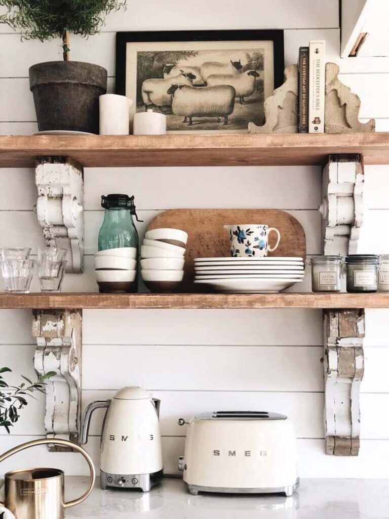 32 Best Farmhouse Shelf Decor Ideas for Your Home