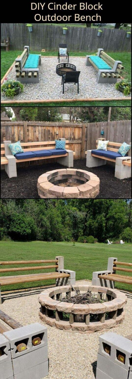 28 Best Cinder Block Bench Ideas for Garden Seating
