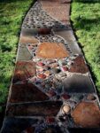 28 Best Garden Path Ideas Using Recycled Material