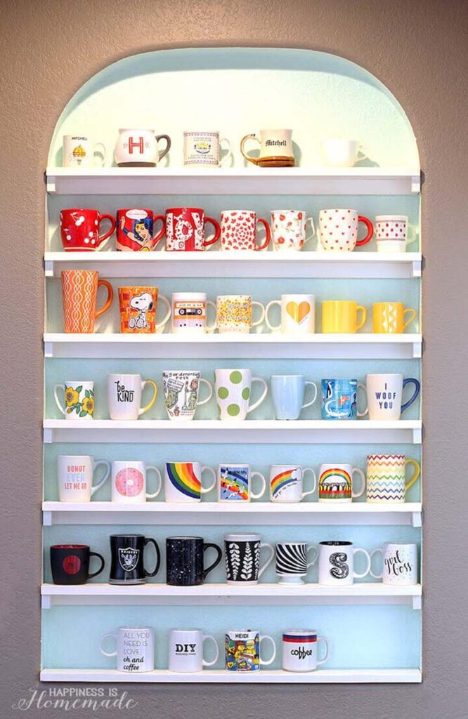 49 Coffee Mug Storage Ideas to Keep Your Kitchen Tidy