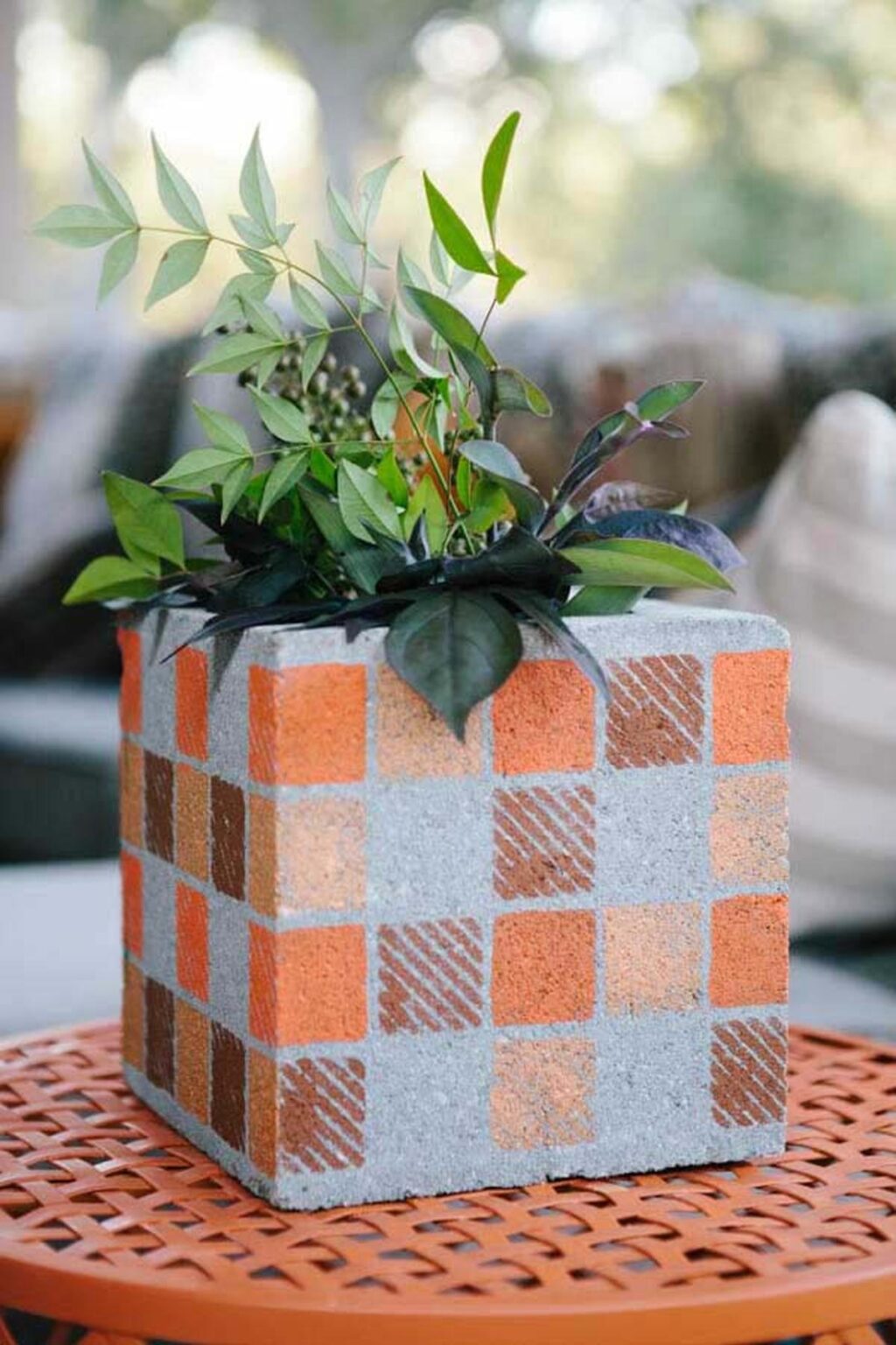 24 Creative Painted Cinder Block Ideas for a Colorful Home