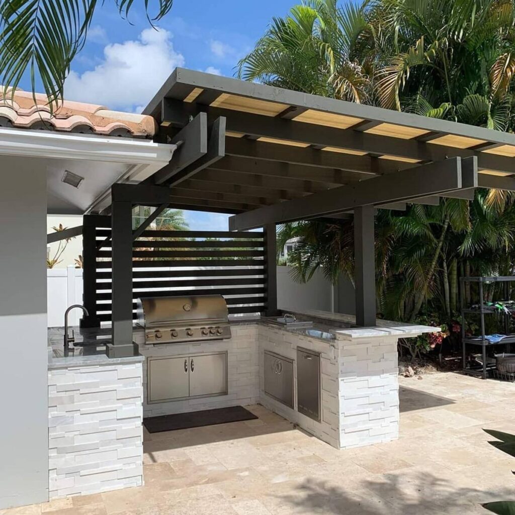 18 Covered Grill Area Designs for All Seasons