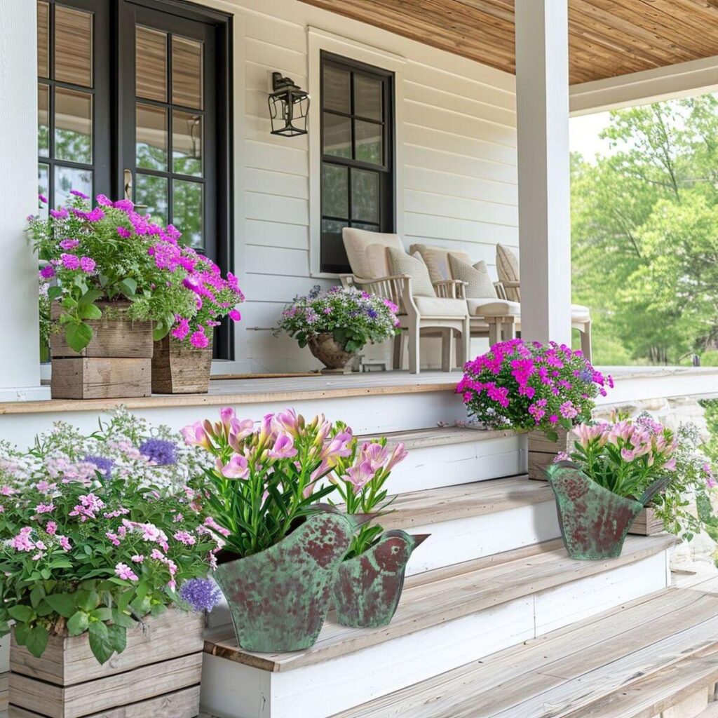 20 Beautiful Flower Pots for Your Front Porch