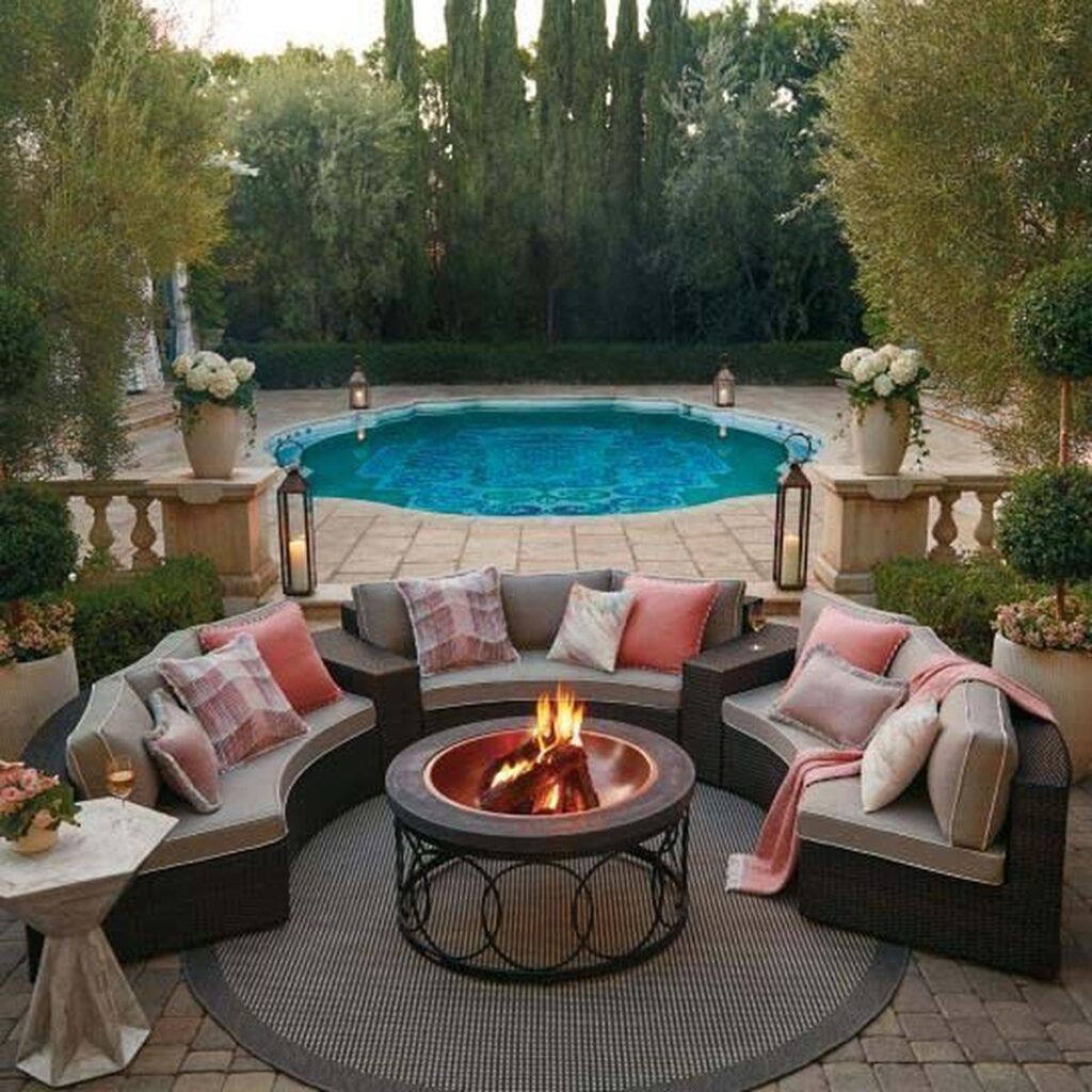 25 Poolside Fire Pit Designs to Enhance Your Outdoor Oasis