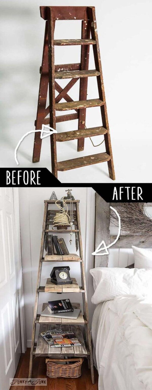 36 Stunning Repurposed Ladder Ideas for a Rustic Flair