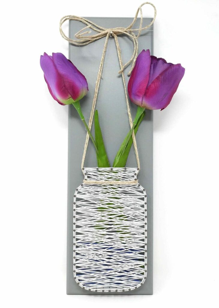 10 Beautiful String Art Ideas Using Mason Jars
