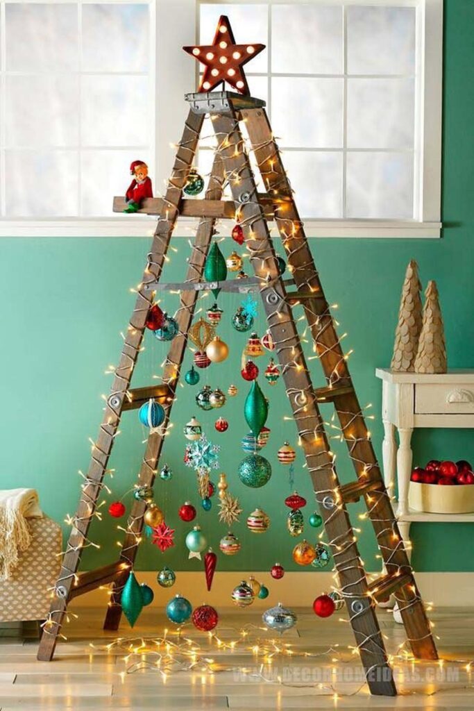 28 Innovative Christmas Ladder Tree Designs to Try