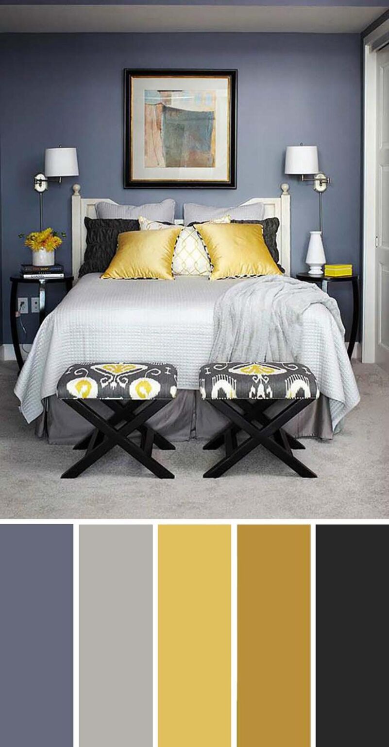 21 Gorgeous Bedroom Color Schemes with Charts