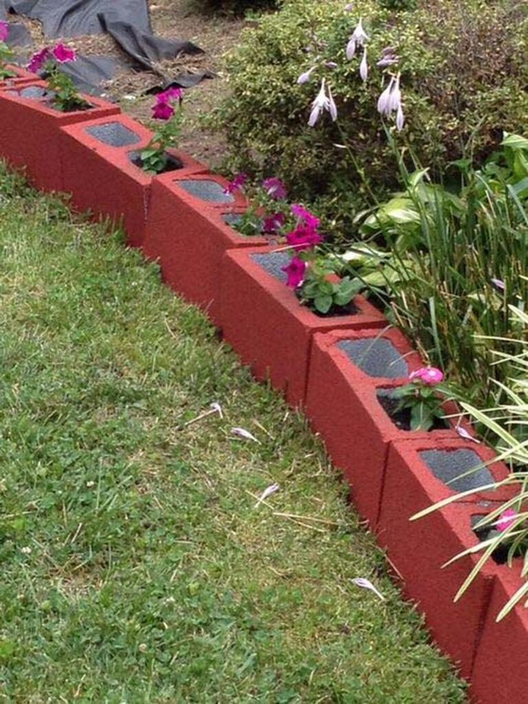 24 Creative Painted Cinder Block Ideas for a Colorful Home