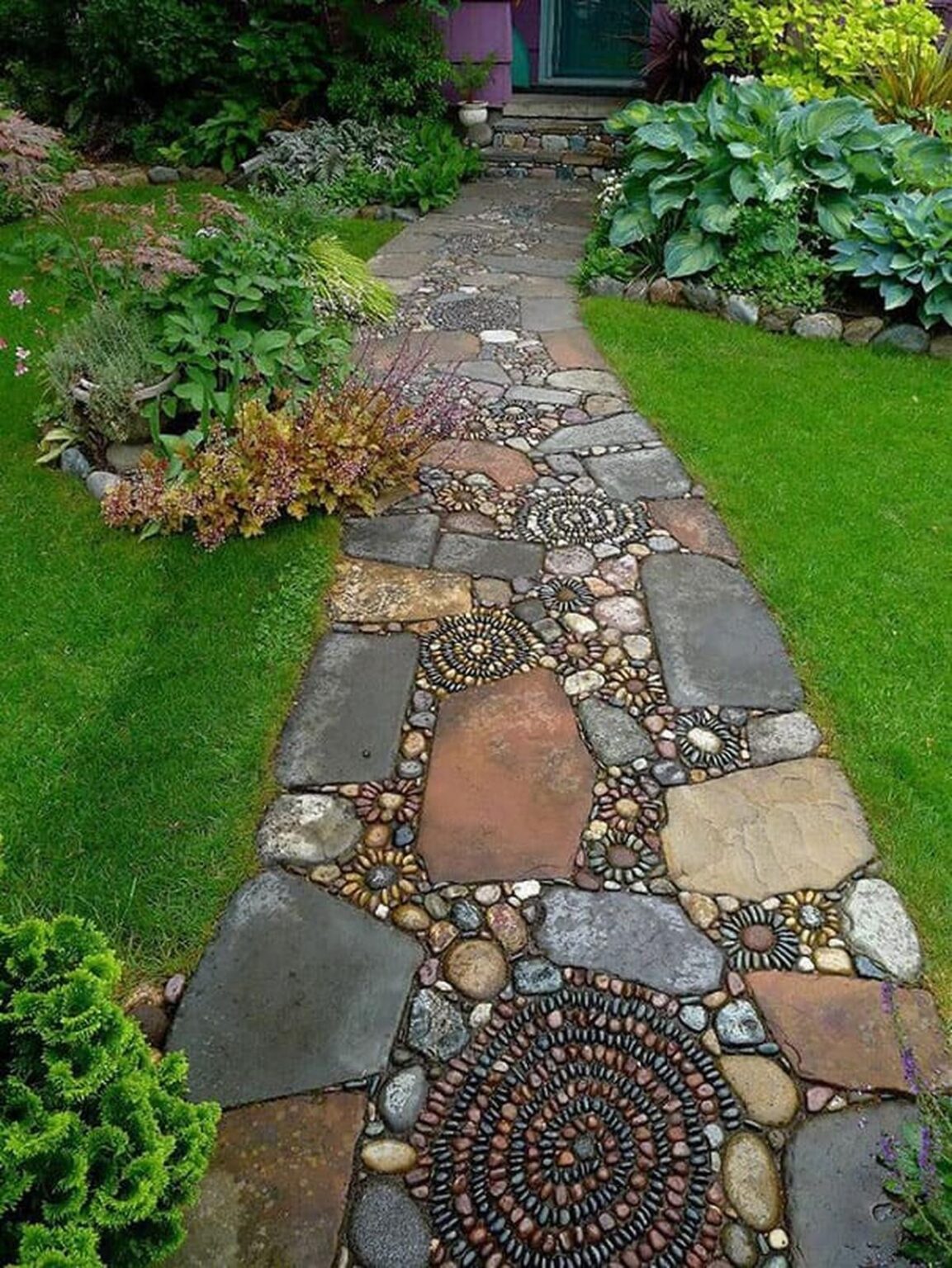 13 Creative Stone Paths and Craft Garden Arts