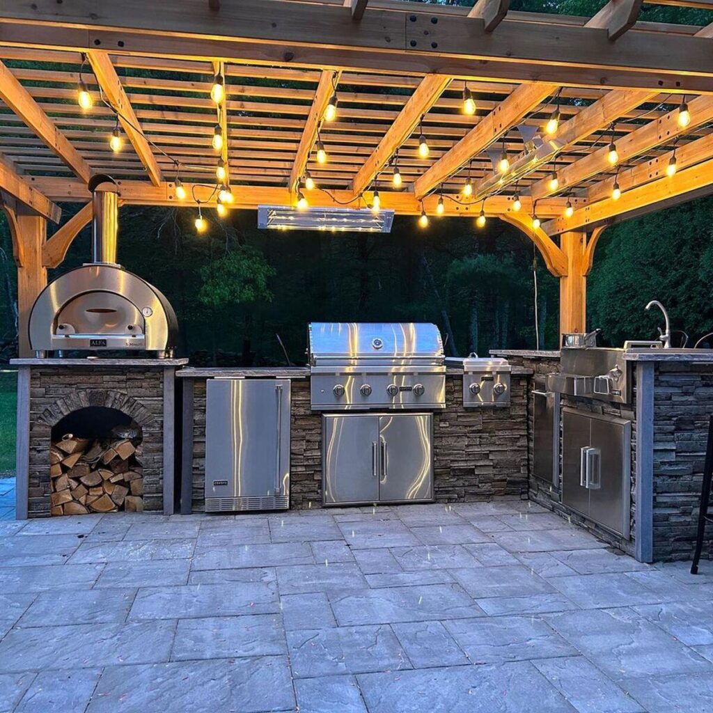 18 Covered Grill Area Designs for All Seasons