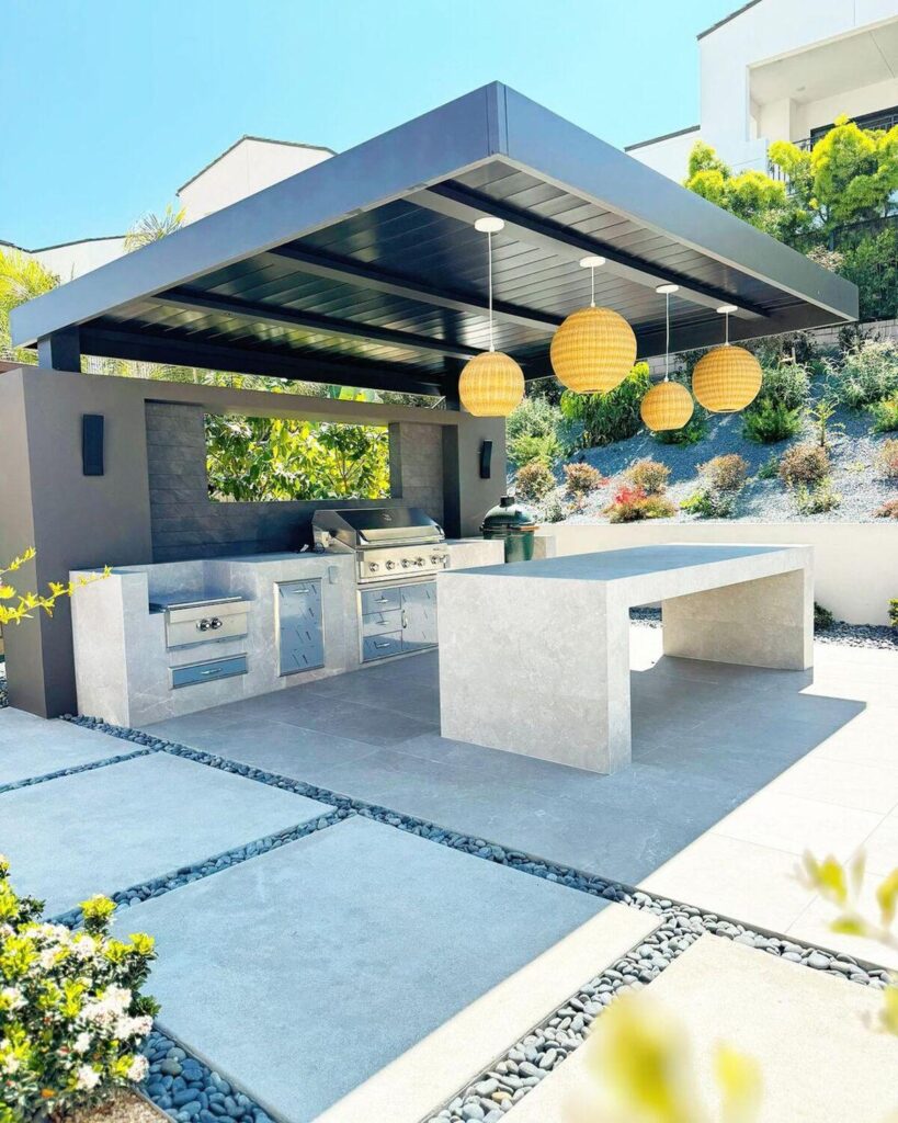 18 Covered Grill Area Designs for All Seasons