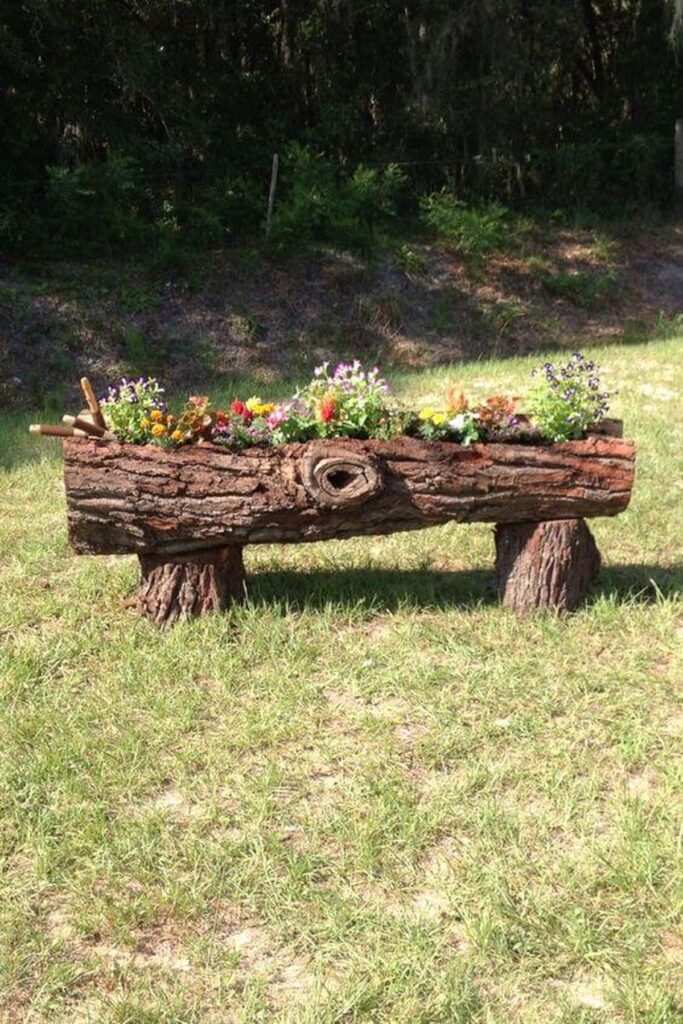 26 Fun DIY Wood Log Projects for Your Garden