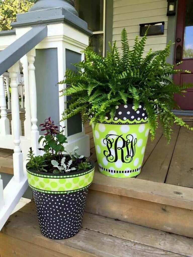53 Beautiful Front Door Flower Pot Ideas for Curb Appeal