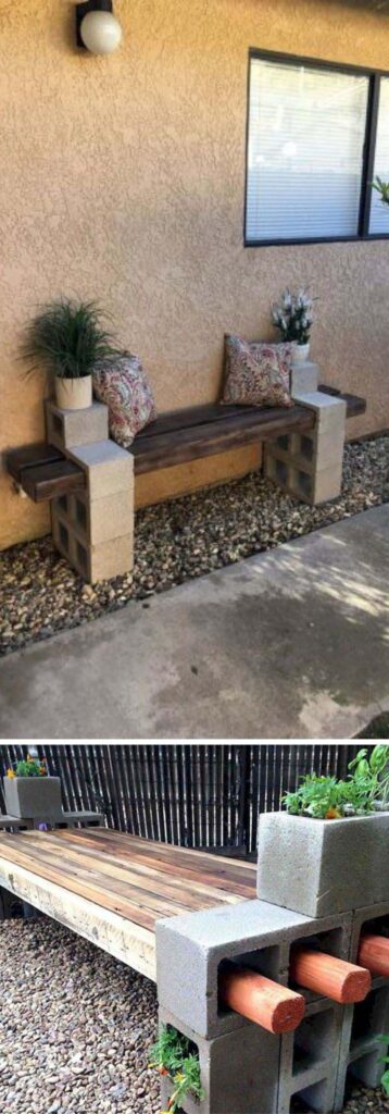 28 Best Cinder Block Bench Ideas for Garden Seating