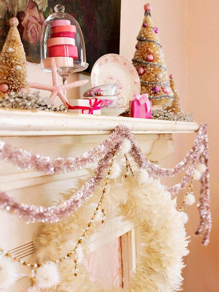 22 Easy Christmas Tinsel Decor Ideas