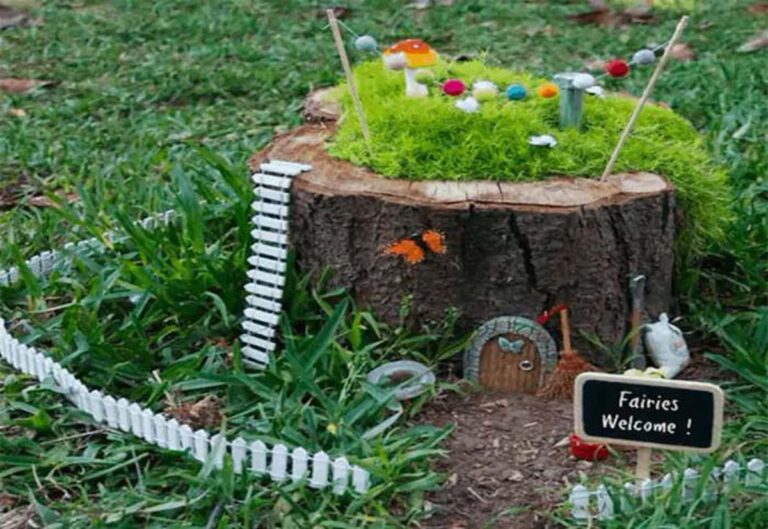 30 Innovative Tree Stump Decorations for Outdoor Spaces