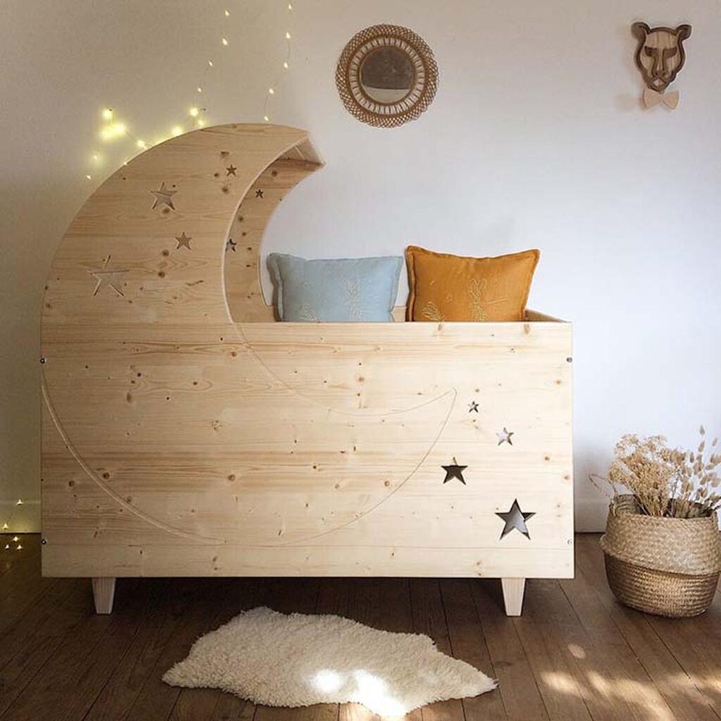 12 DIY Ideas for Cute Moon Shaped Baby Cribs