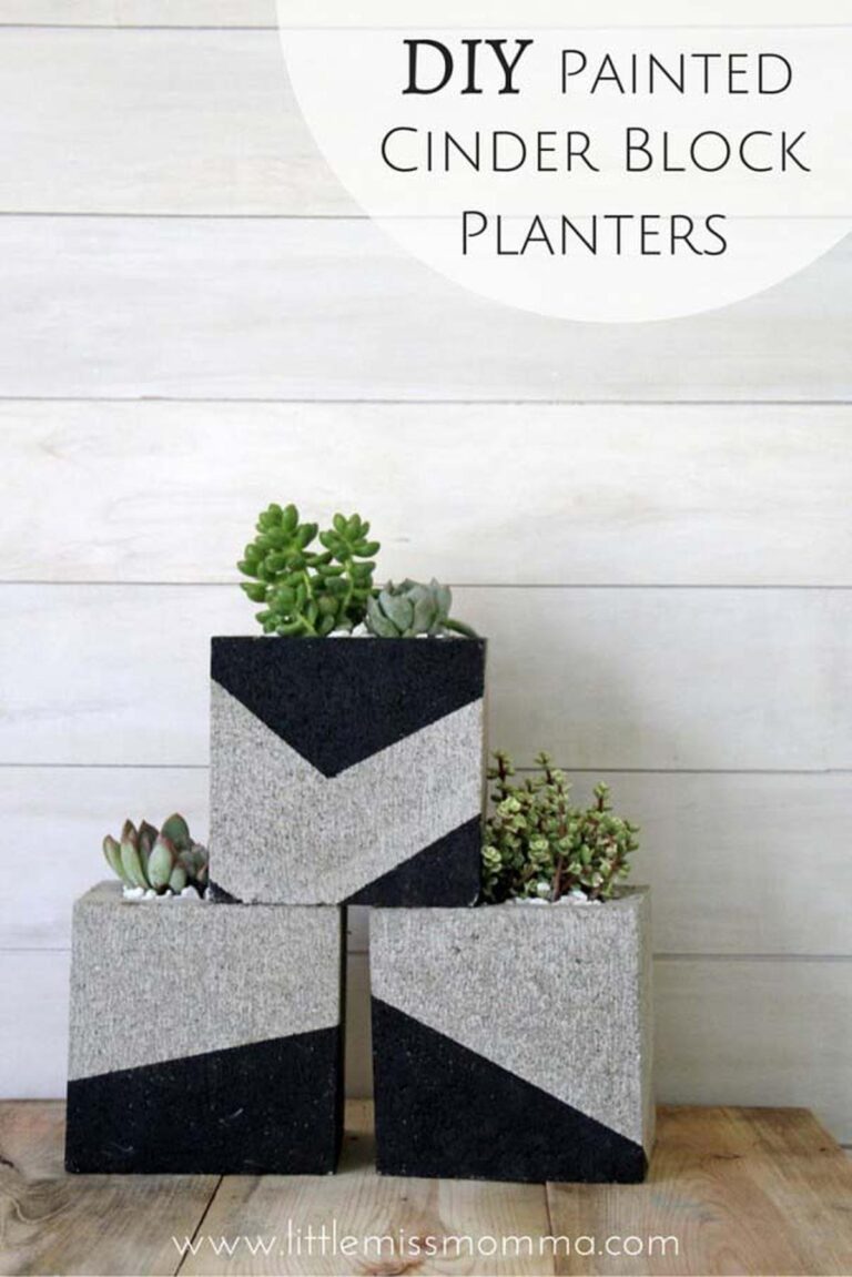 24 Creative Painted Cinder Block Ideas for a Colorful Home
