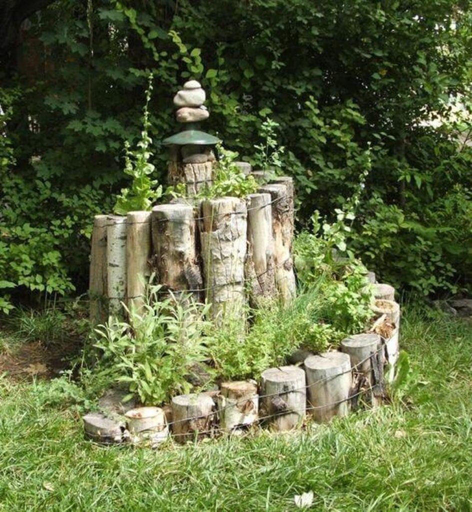 26 Fun DIY Wood Log Projects for Your Garden