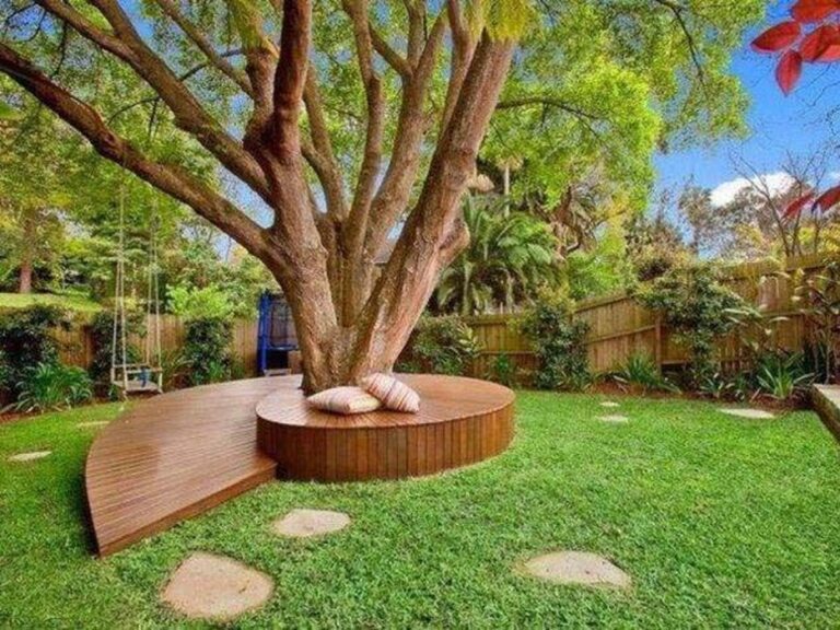 54 Beautiful Bench Around Tree Ideas to Transform Your Garden Space