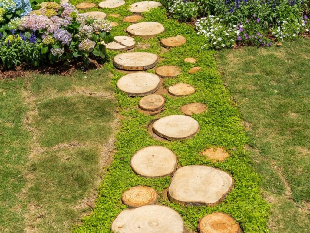 28 Best Garden Path Ideas Using Recycled Material