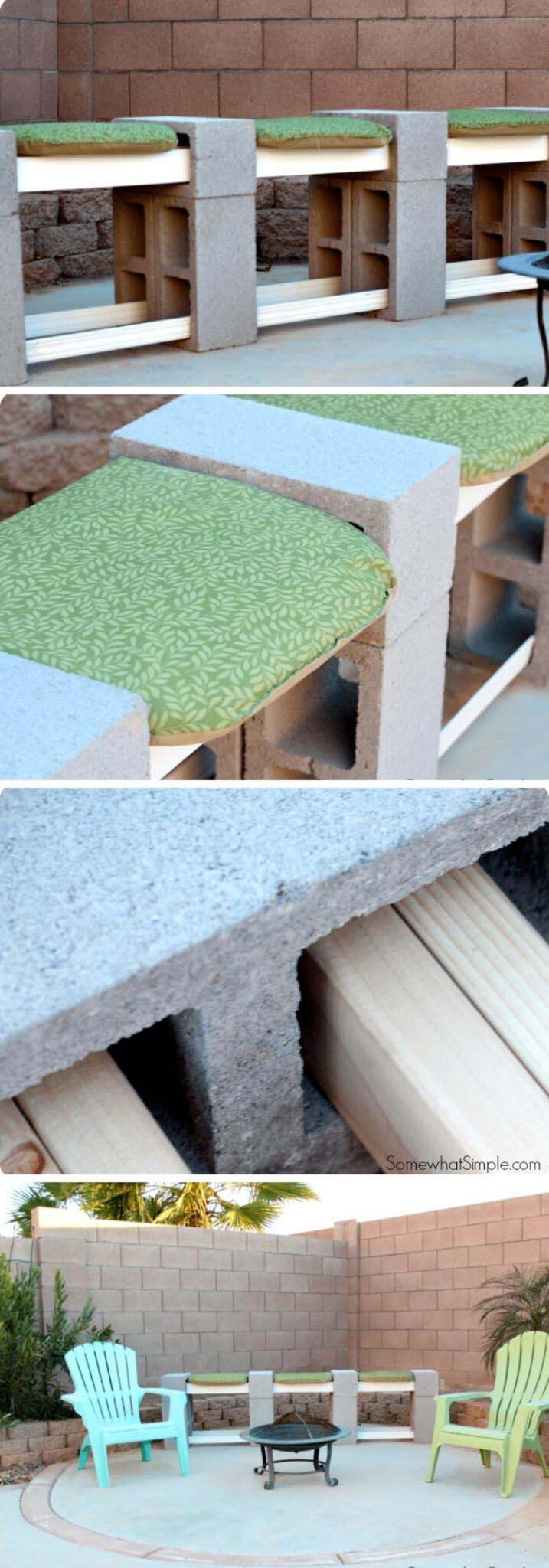 28 Best Cinder Block Bench Ideas for Garden Seating