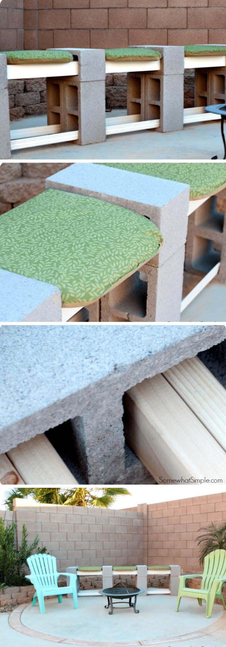 28 Best Cinder Block Bench Ideas for Garden Seating
