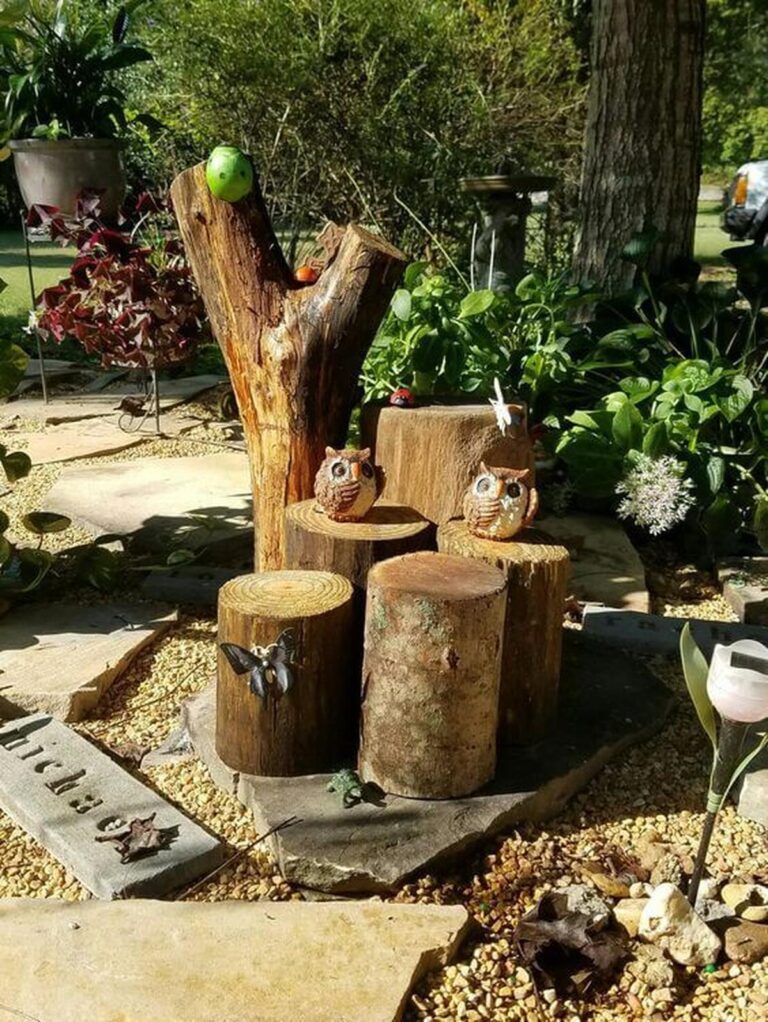 26 Fun DIY Wood Log Projects for Your Garden