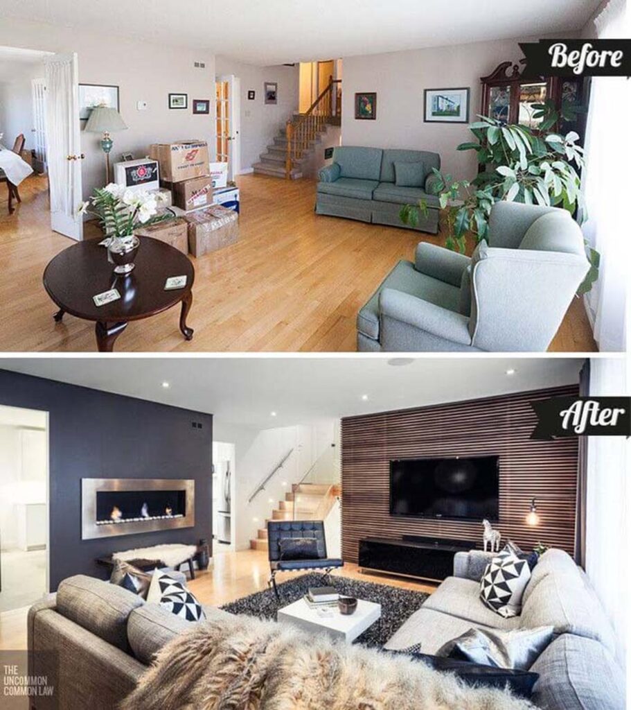 36 Before-and-After Living Room Makeovers for Inspiration