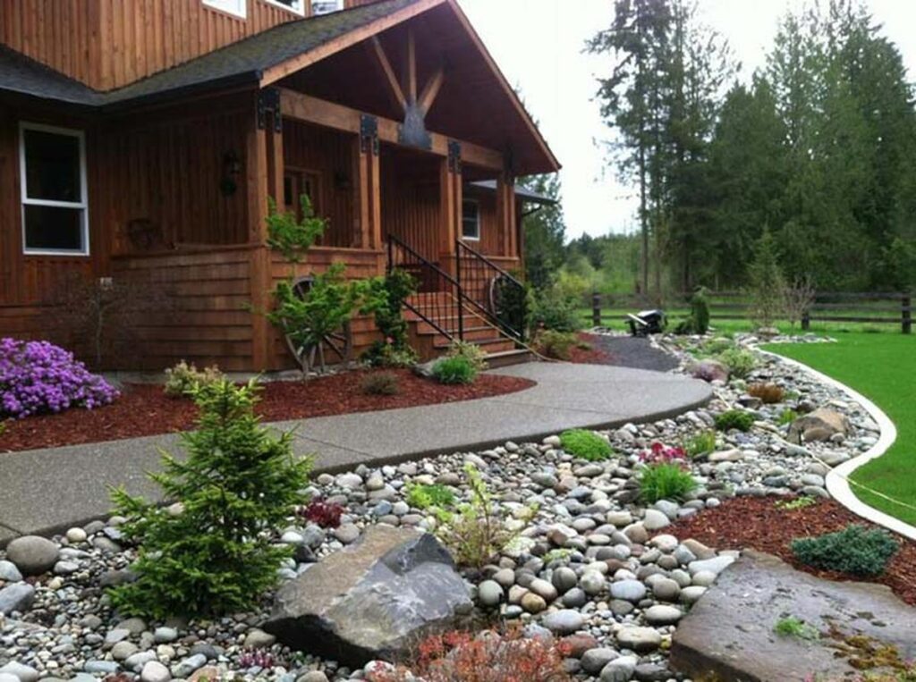 28 Gorgeous White Rock Landscaping Designs to Elevate Your Front Yard