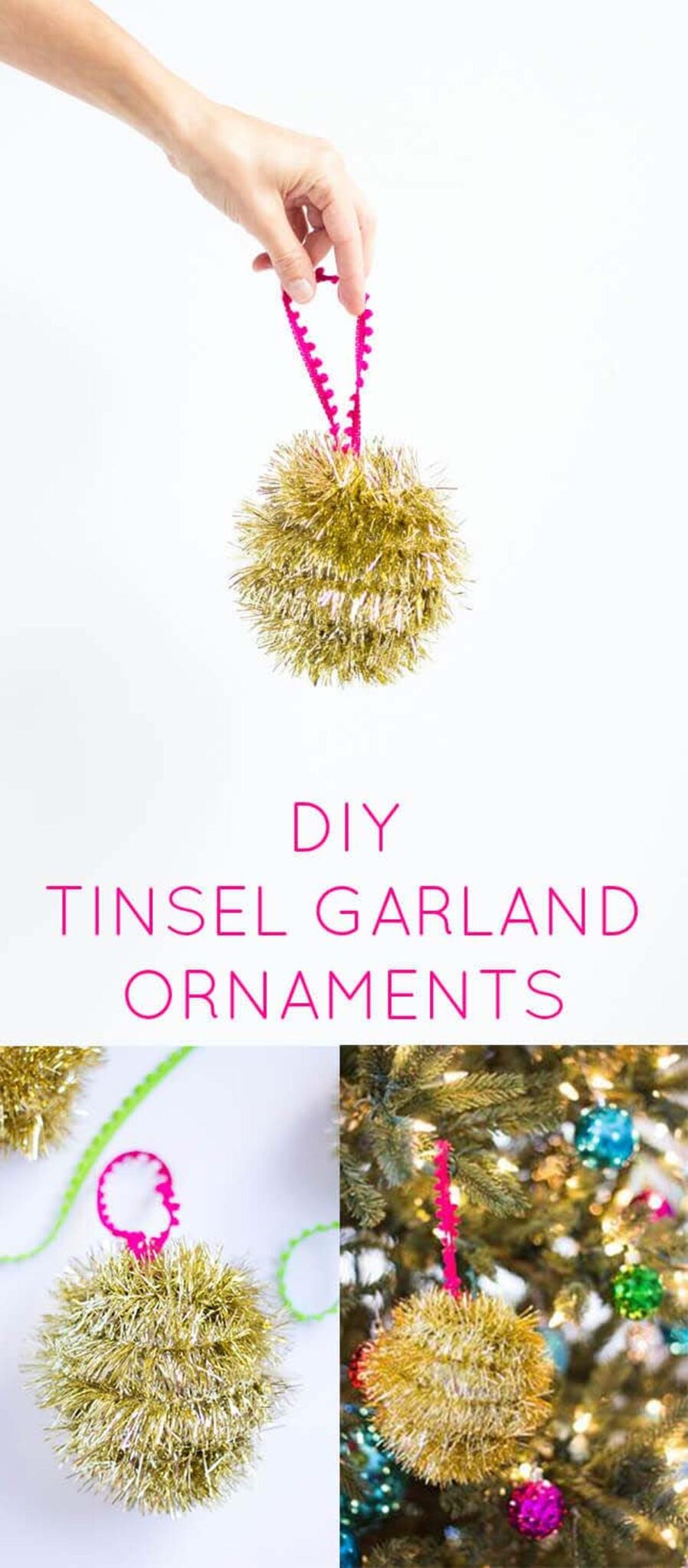 22 Easy Christmas Tinsel Decor Ideas