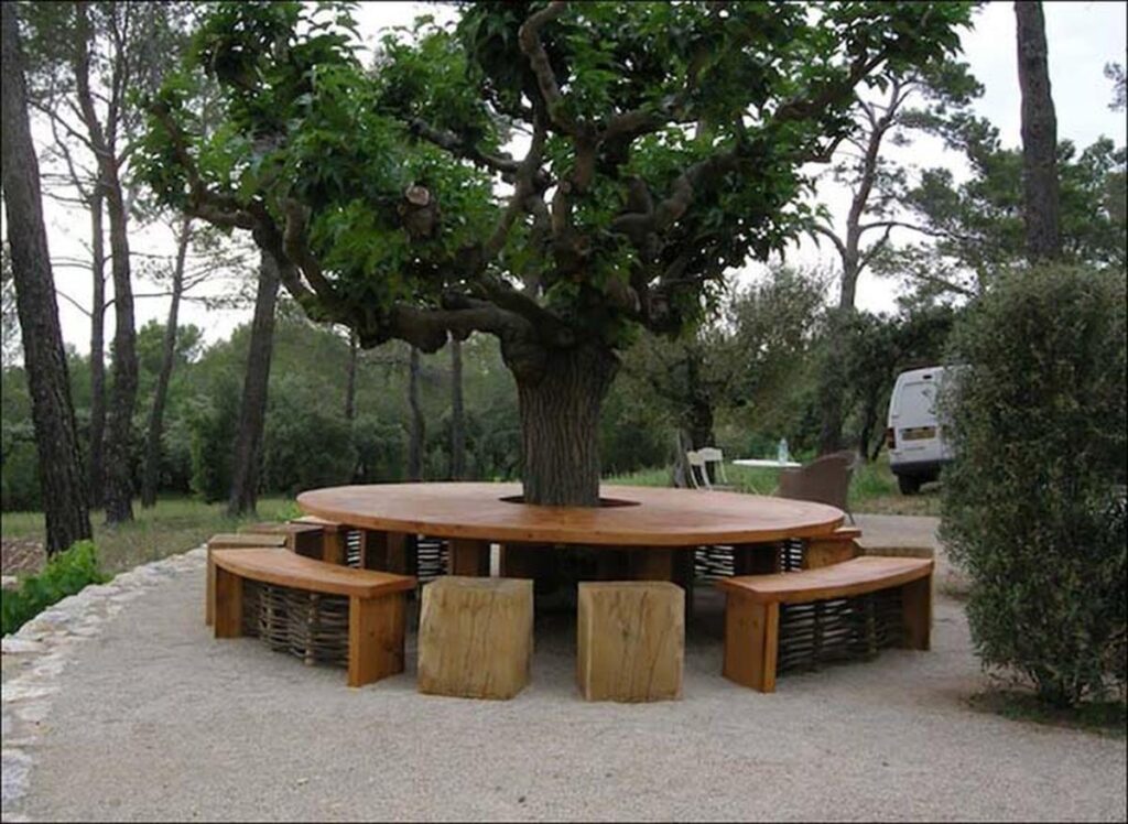 54 Beautiful Bench Around Tree Ideas to Transform Your Garden Space