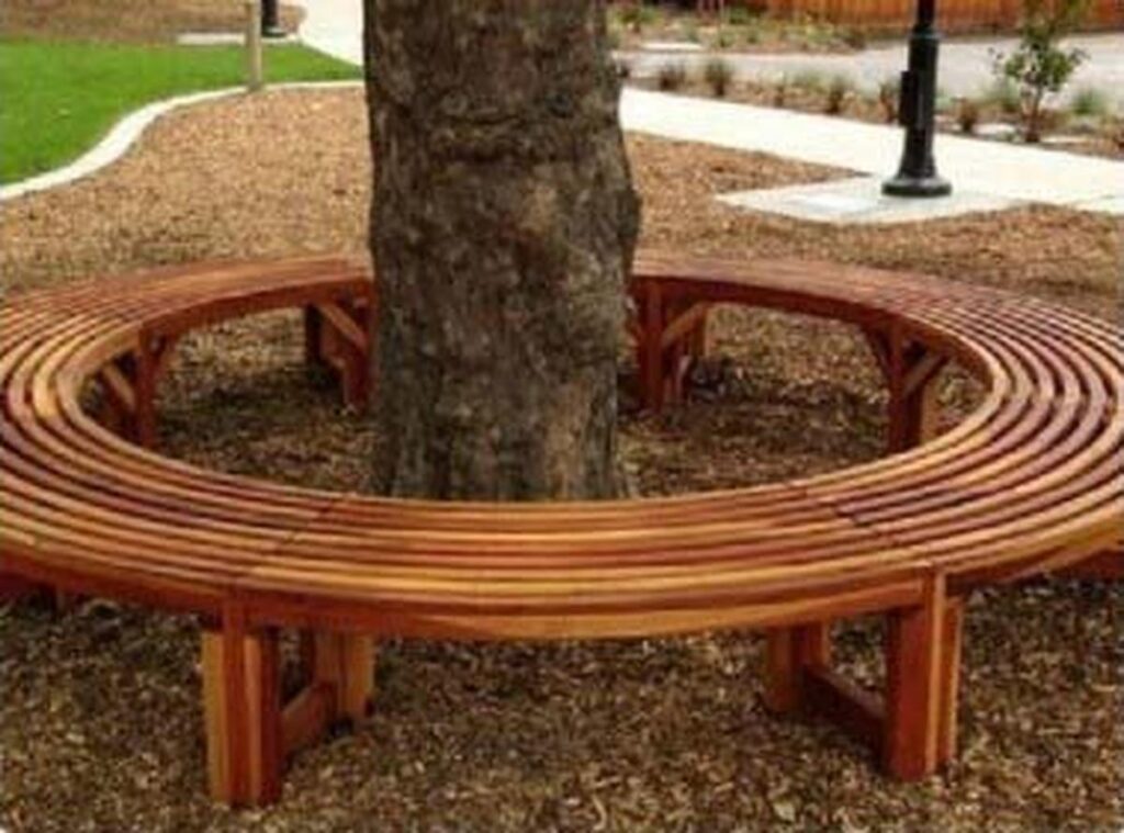 54 Beautiful Bench Around Tree Ideas to Transform Your Garden Space