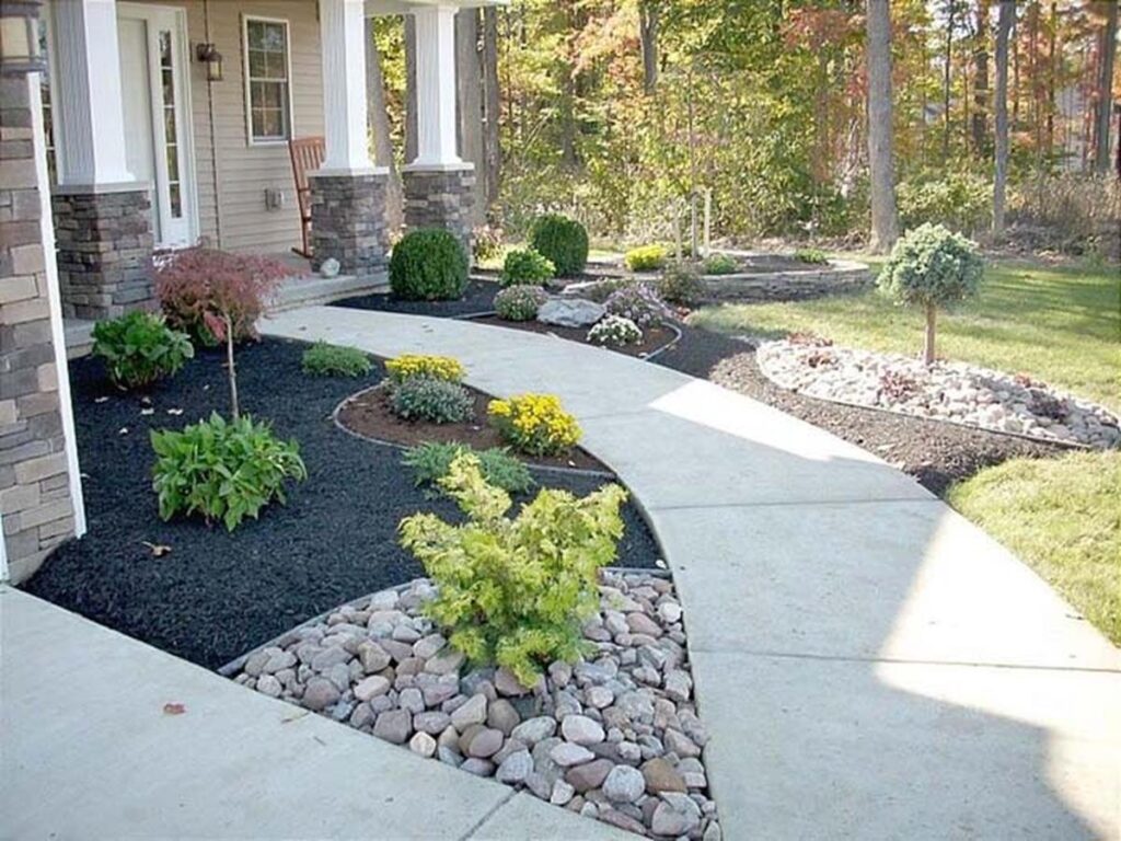 28 Gorgeous White Rock Landscaping Designs to Elevate Your Front Yard