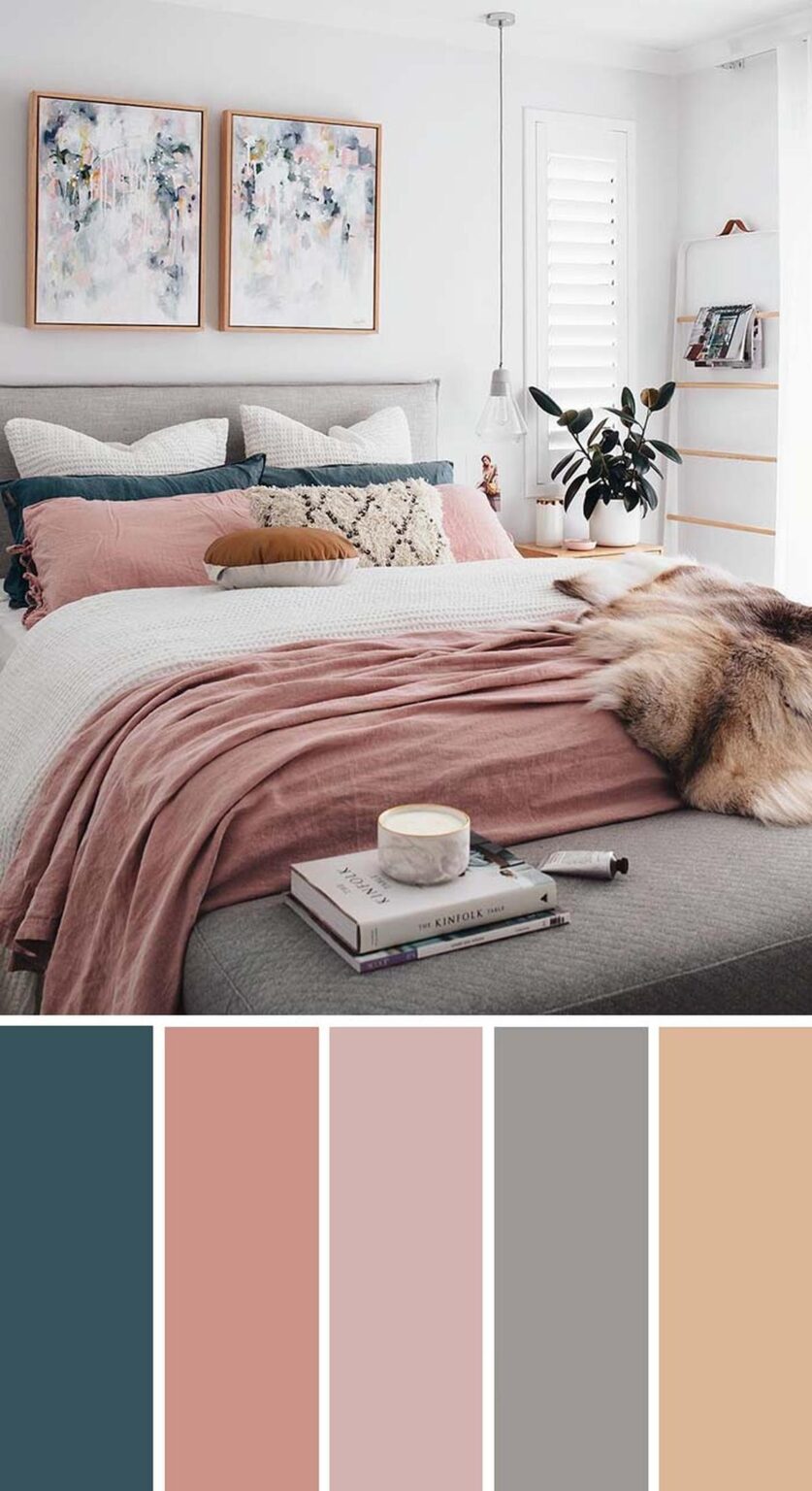 21 Gorgeous Bedroom Color Schemes with Charts
