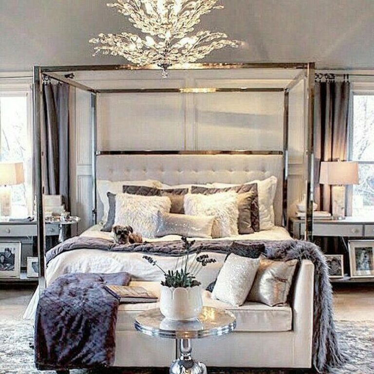 37 Luxurious Silver Bedroom Designs to Dazzle