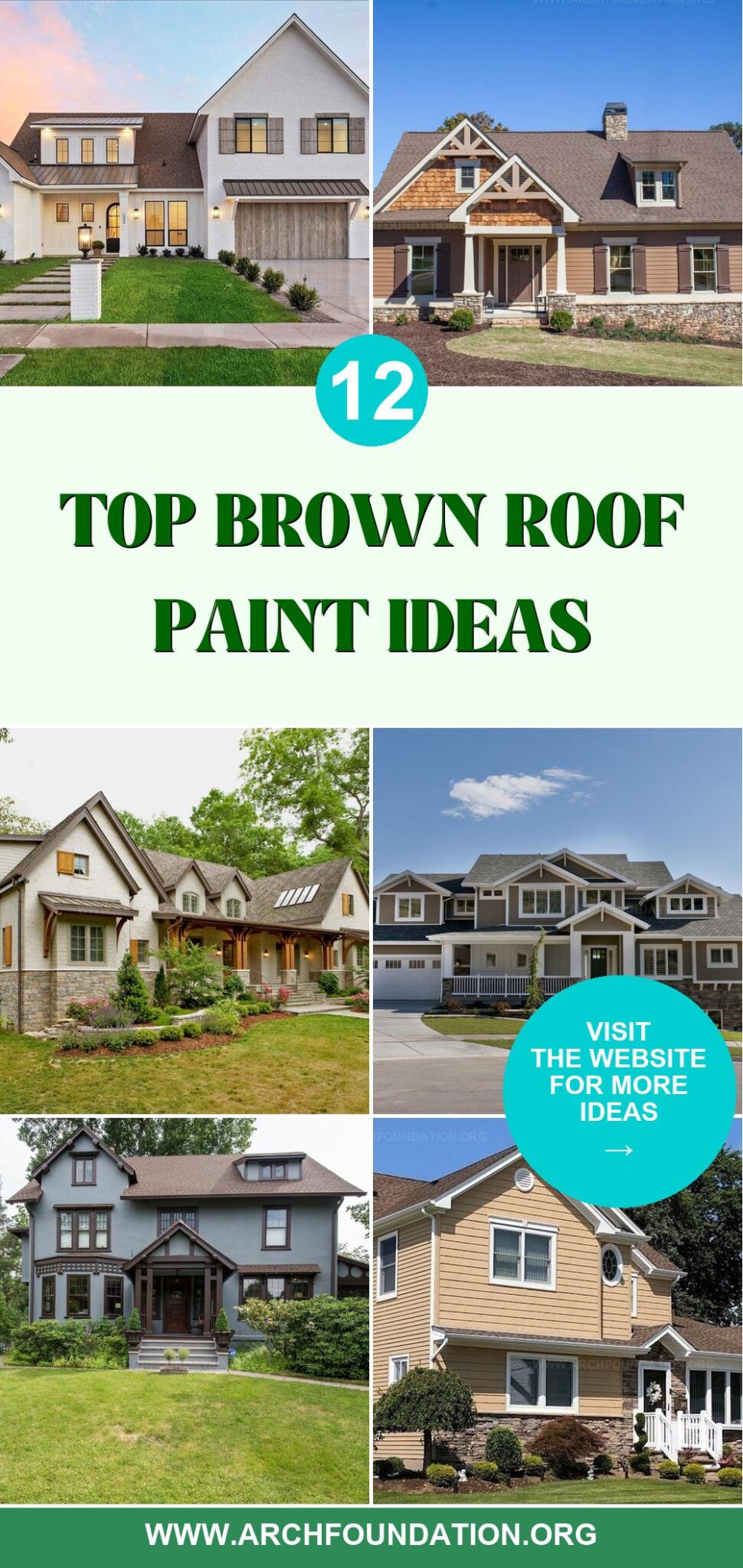 12 Exterior Paint Inspirations for Brown Roof Homes