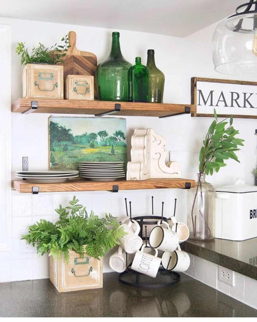 34 Creative Floating Kitchen Shelves for Practical Style -Architectural ...