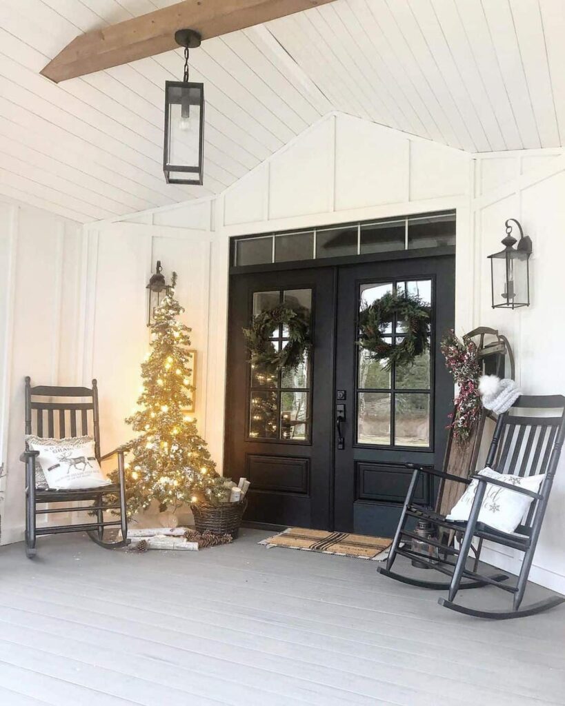 34 Festive Christmas Front Door Decorations to Welcome Guests ...