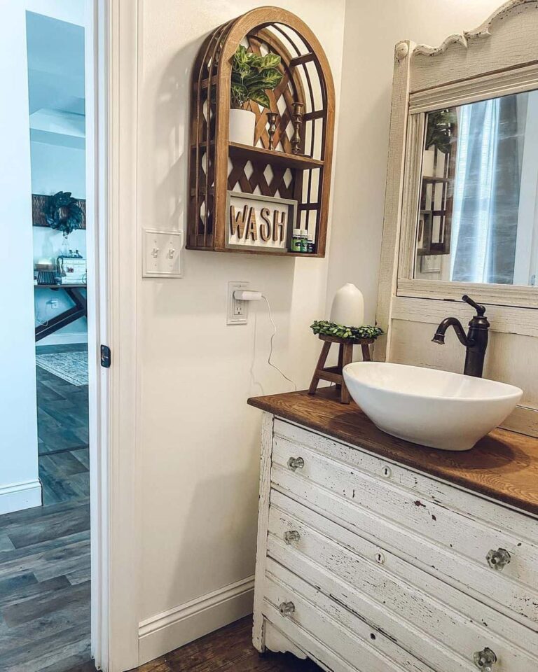35 Stunning Wood Bathroom Countertops You’ll Want -Architectural Foundation