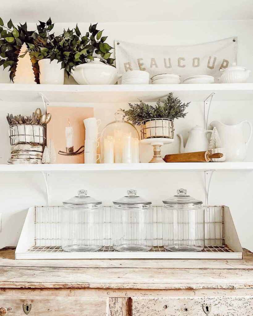 30 Beautiful Kitchen Shelf Decor Ideas to Try -Architectural Foundation