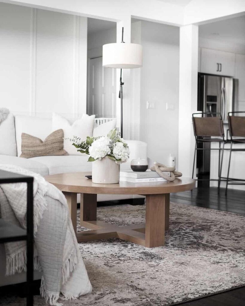 35 Gorgeous Large Round Coffee Tables to Anchor Your Living Room with ...