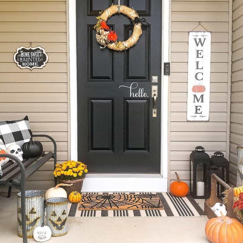 34 Eye-Catching Front Door Fall Wreath Ideas -Architectural Foundation