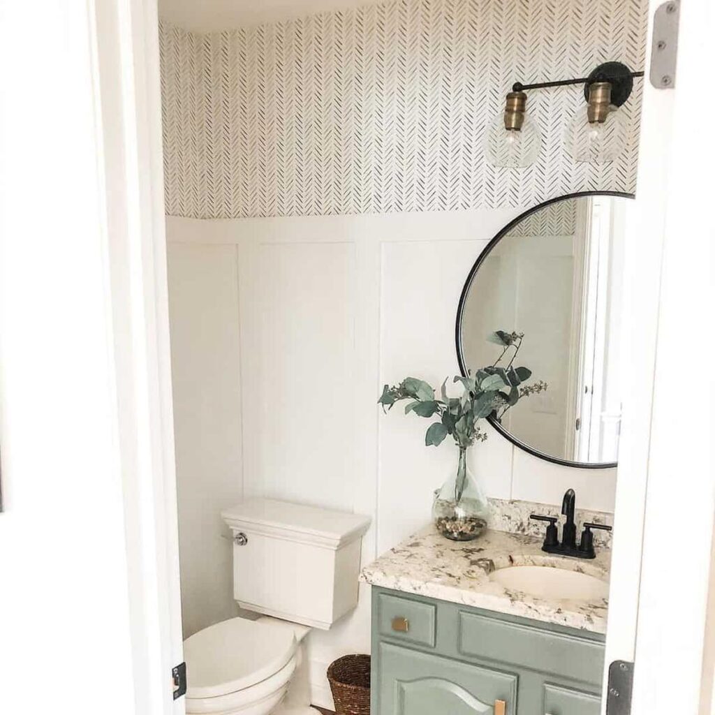 28 Beautiful Small Bathroom Wainscoting Ideas to Add Charm ...