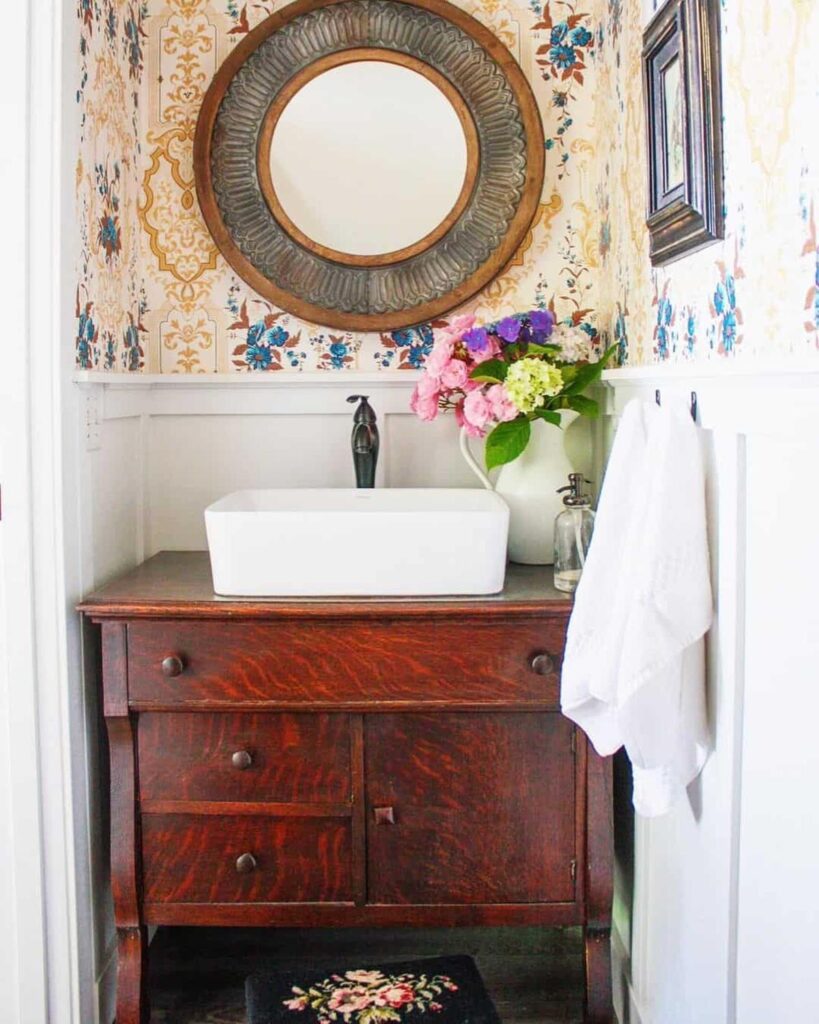 35 Creative Small Bathroom Wallpaper Ideas -Architectural Foundation