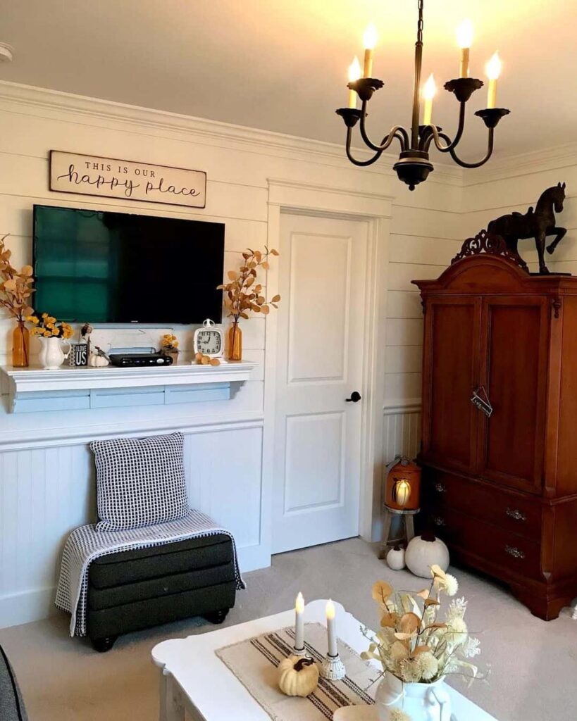 38 Farmhouse TV Wall Ideas to Enhance Your Living Room -Architectural ...