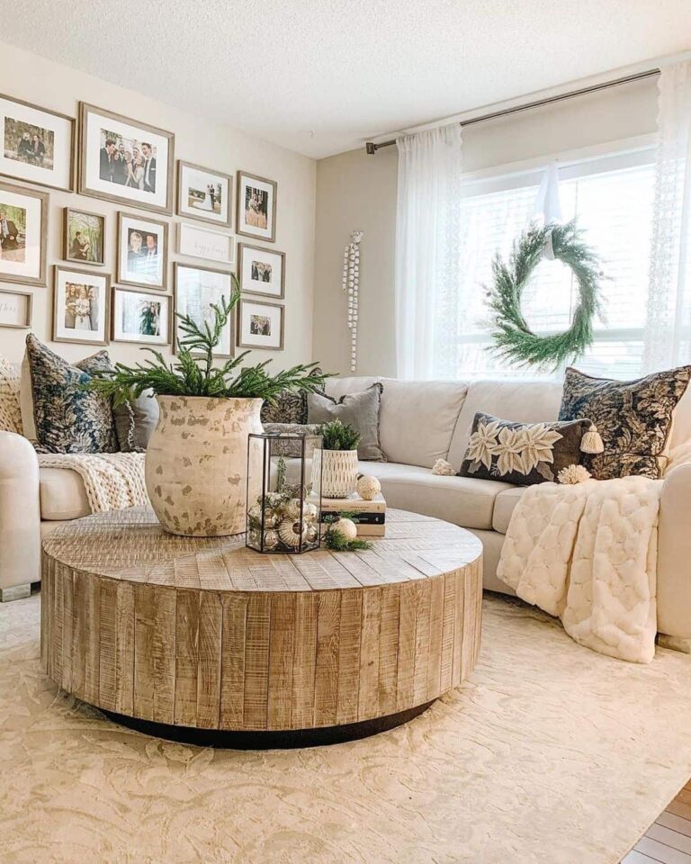 35 Gorgeous Large Round Coffee Tables to Anchor Your Living Room with ...